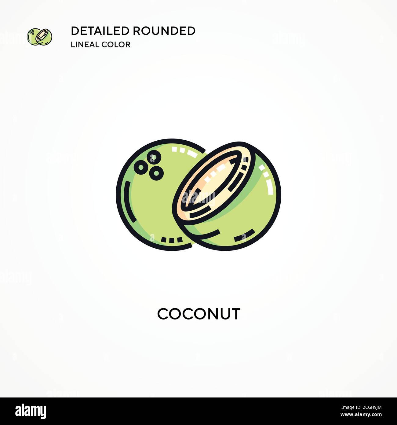 Coconut vector icon. Modern vector illustration concepts. Easy to edit ...