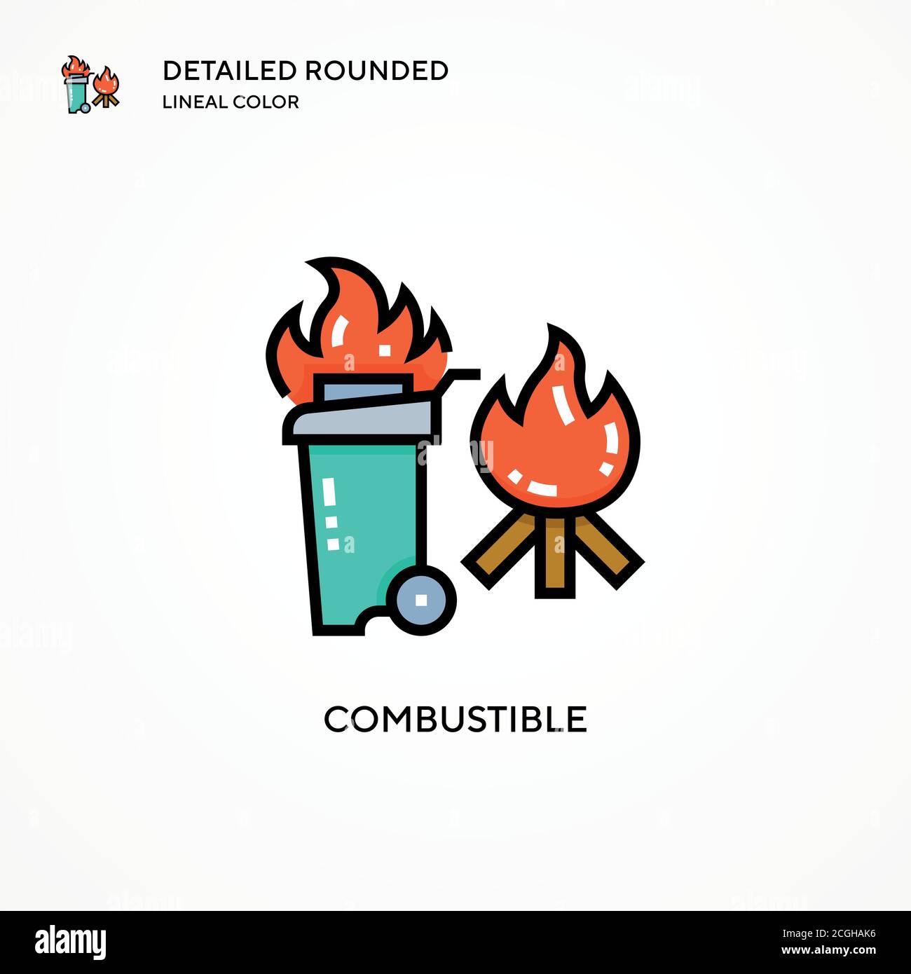 Combustible vector icon. Modern vector illustration concepts. Easy to ...