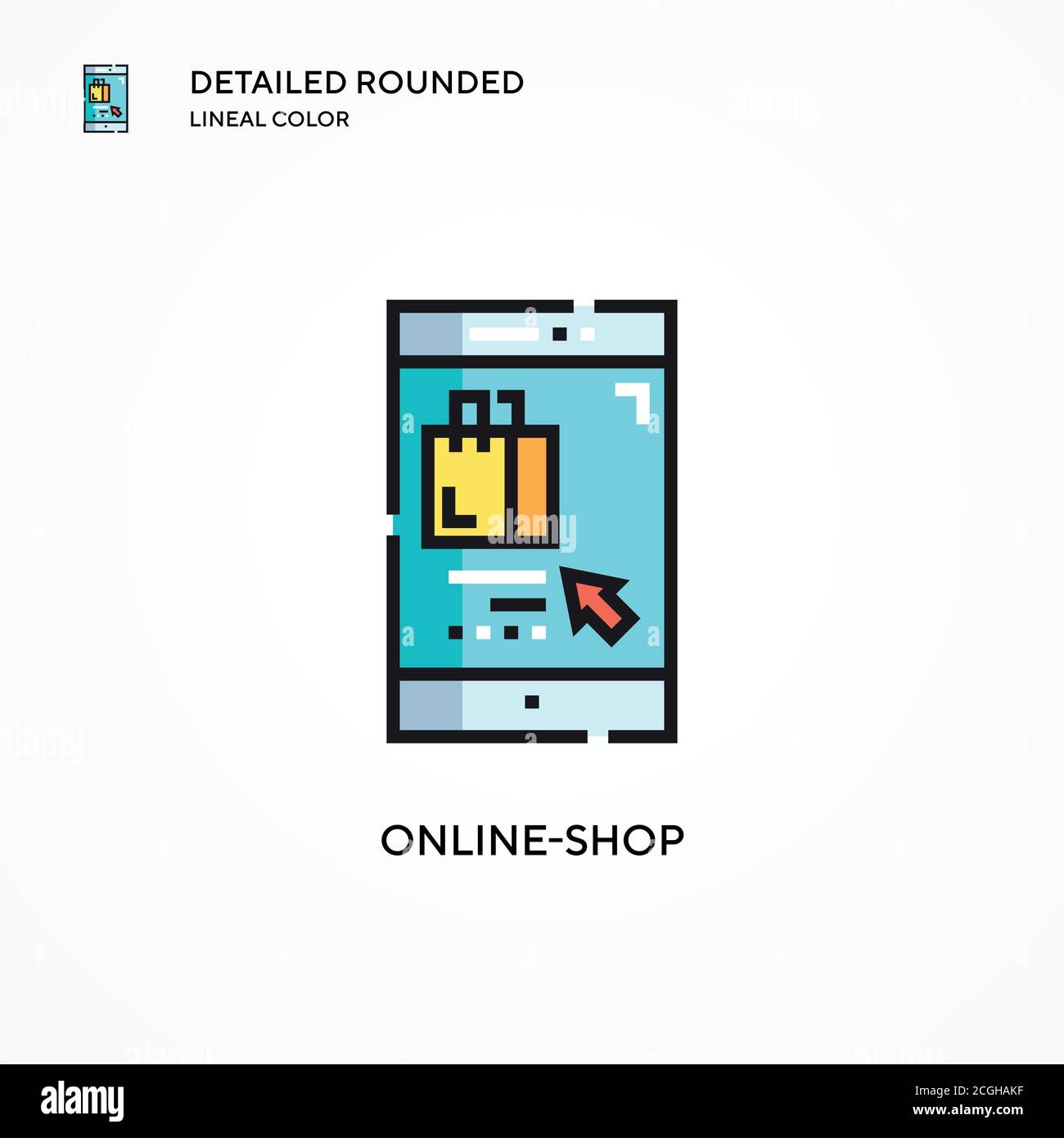 Online-shop vector icon. Modern vector illustration concepts. Easy to ...
