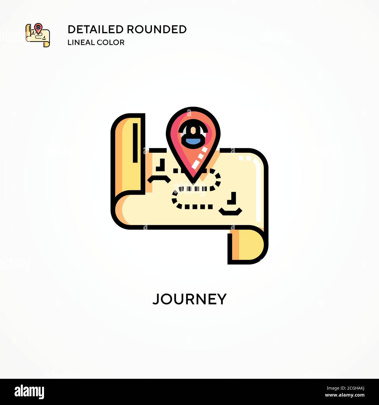 Journey vector icon. Modern vector illustration concepts. Easy to edit ...