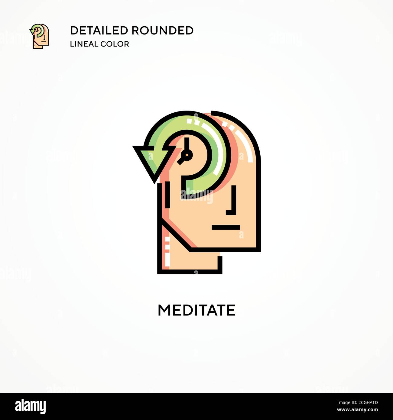 Meditate vector icon. Modern vector illustration concepts. Easy to edit ...
