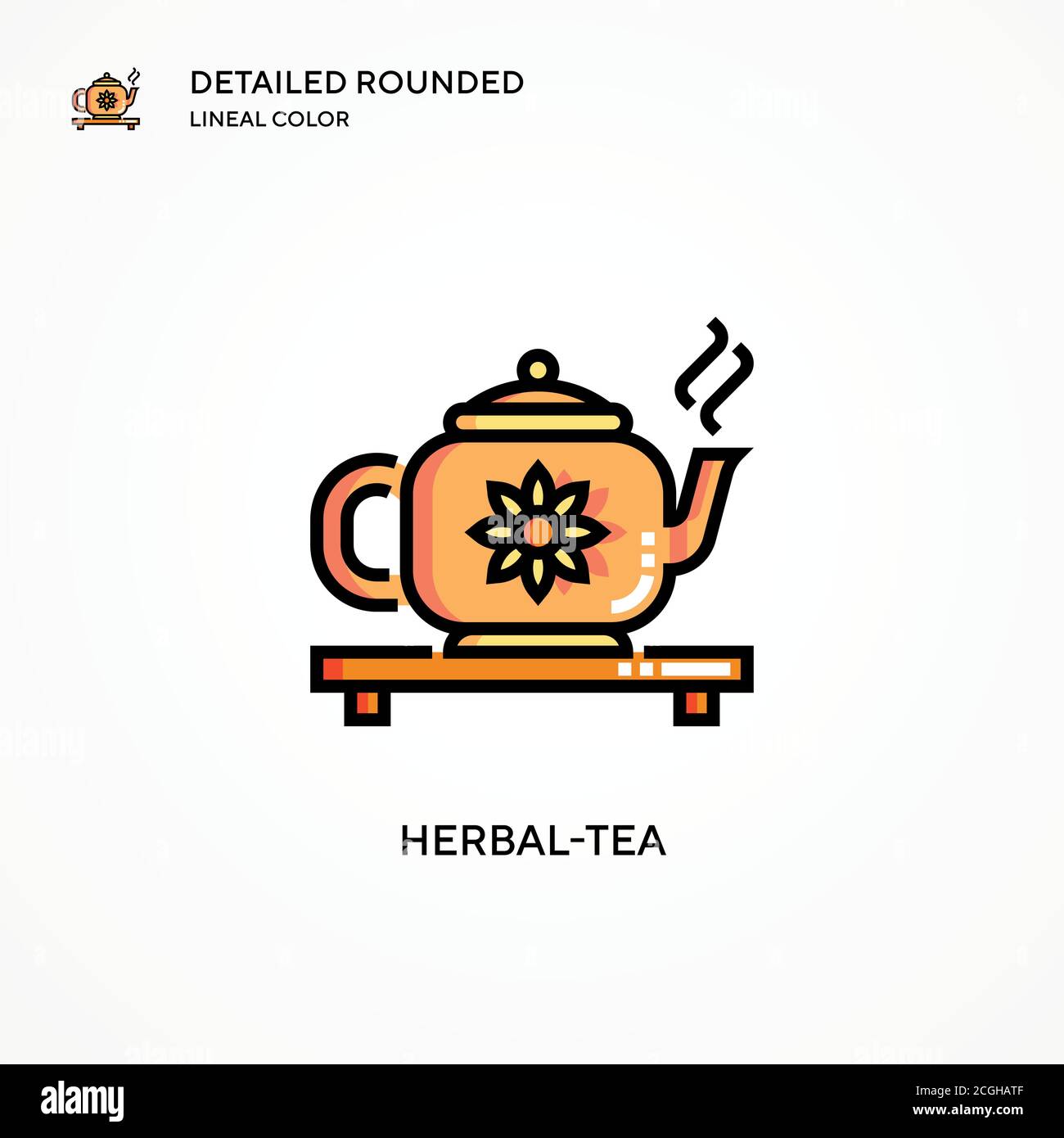 Herbal-tea vector icon. Modern vector illustration concepts. Easy to ...