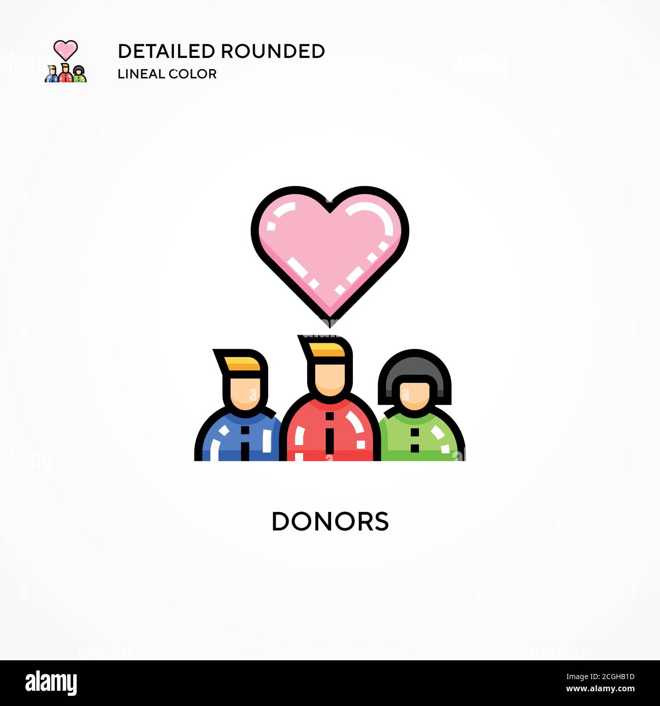 Donors vector icon. Modern vector illustration concepts. Easy to edit ...