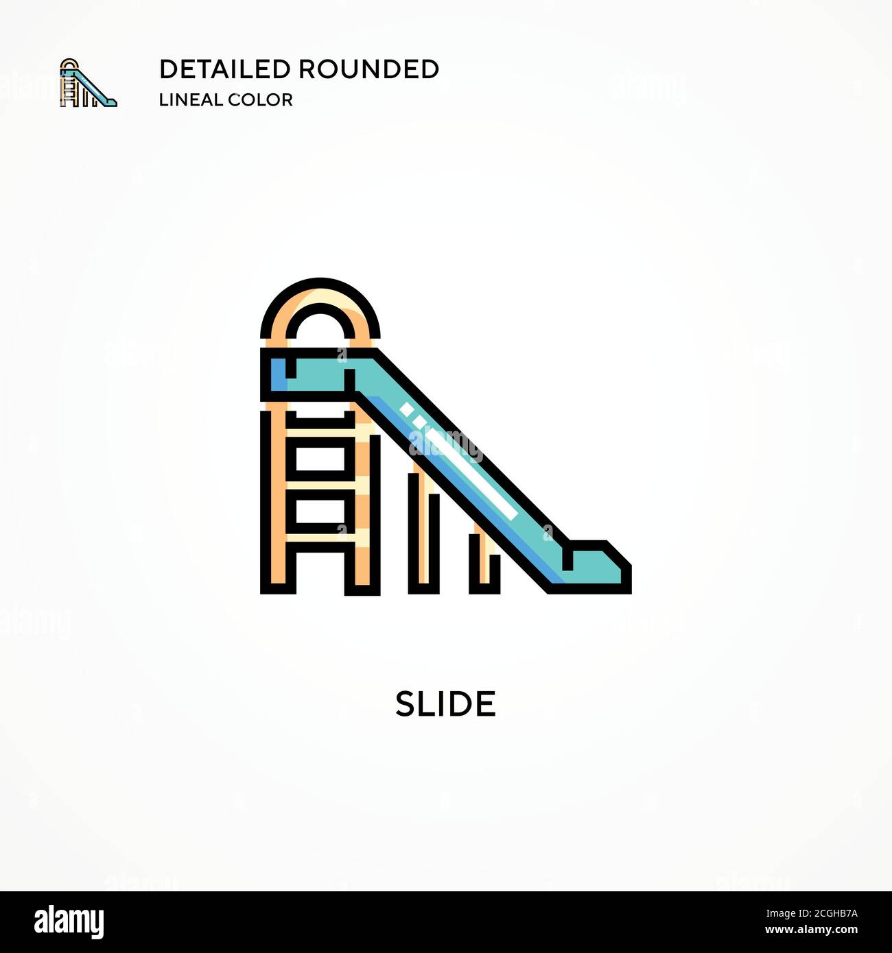 Slide vector icon. Modern vector illustration concepts. Easy to edit ...