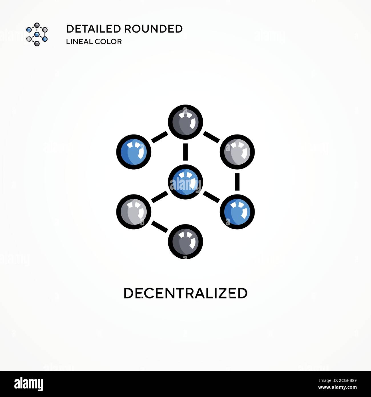 Decentralized vector icon. Modern vector illustration concepts. Easy to ...