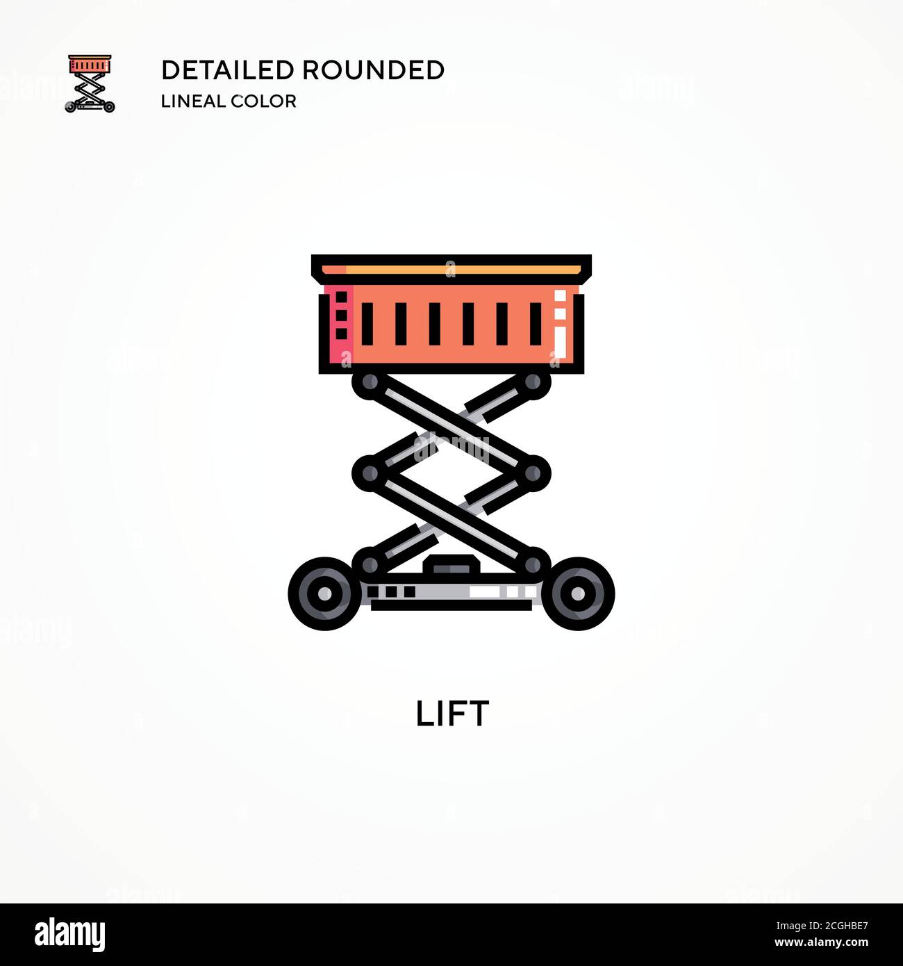 Lift vector icon. Modern vector illustration concepts. Easy to edit and ...