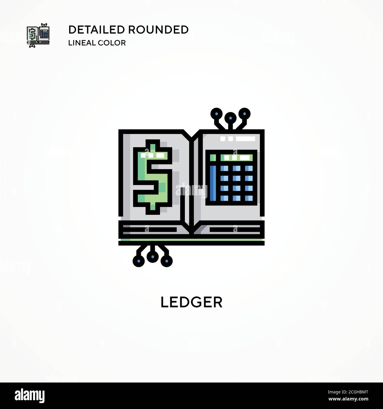 Ledger vector icon. Modern vector illustration concepts. Easy to edit ...