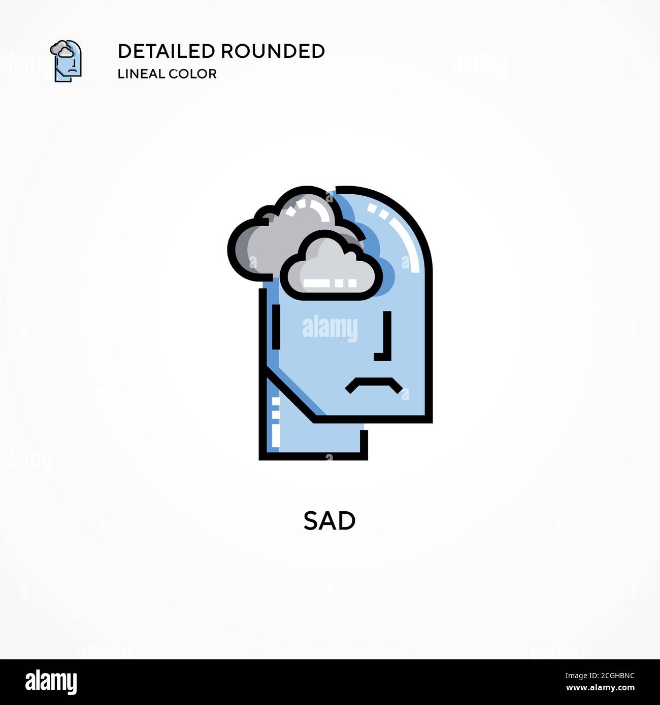 Sad vector icon. Modern vector illustration concepts. Easy to edit and ...