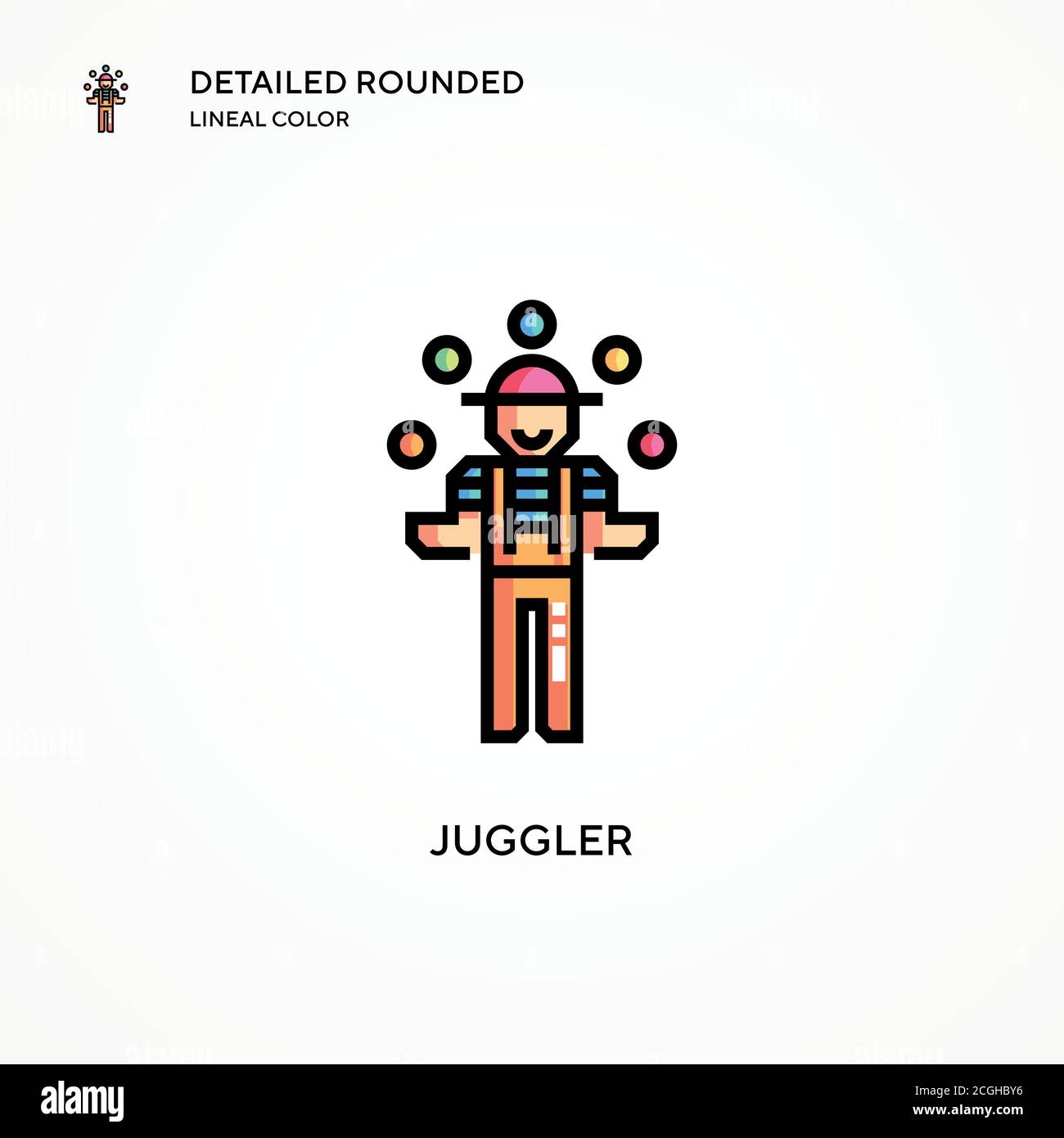 Juggler vector icon. Modern vector illustration concepts. Easy to edit ...