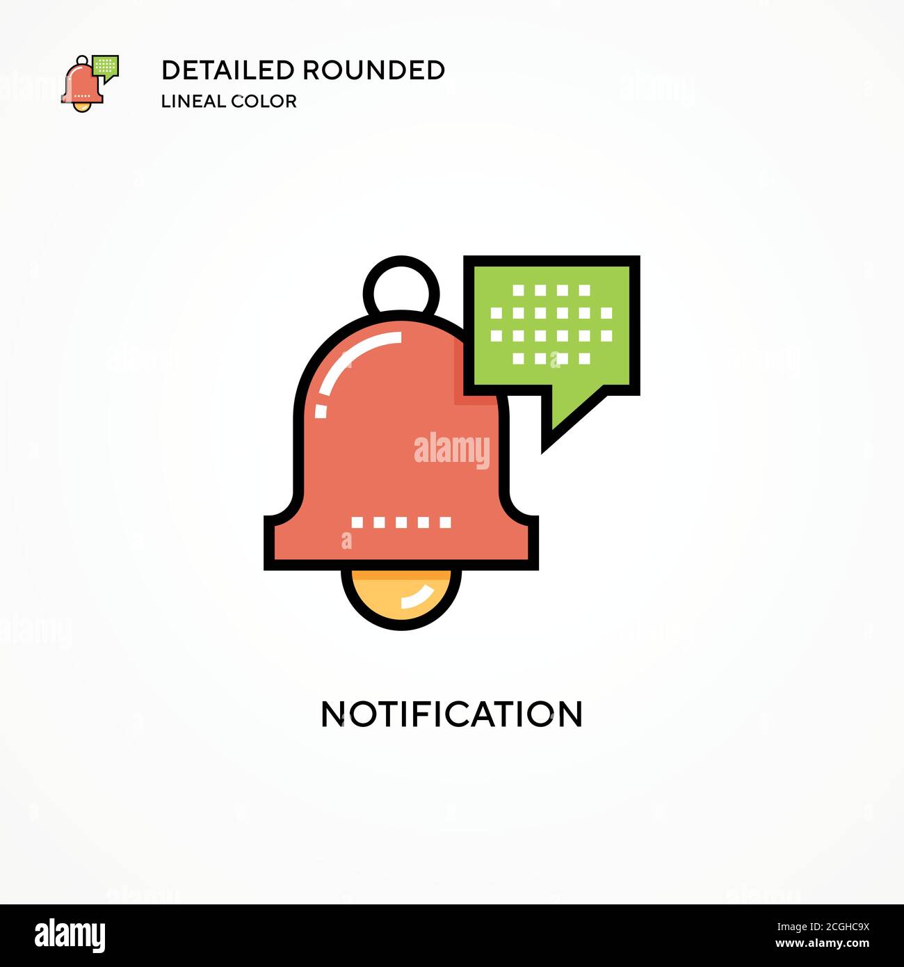 Notification vector icon. Modern vector illustration concepts. Easy to ...