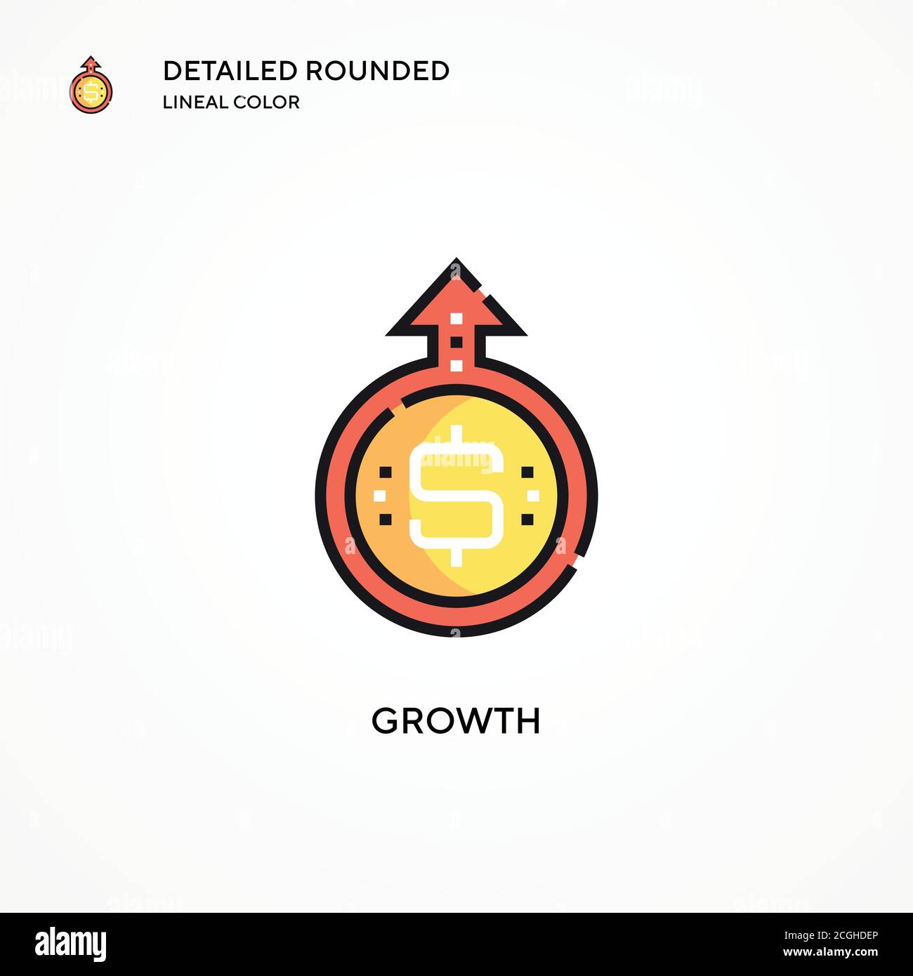 Growth vector icon. Modern vector illustration concepts. Easy to edit ...