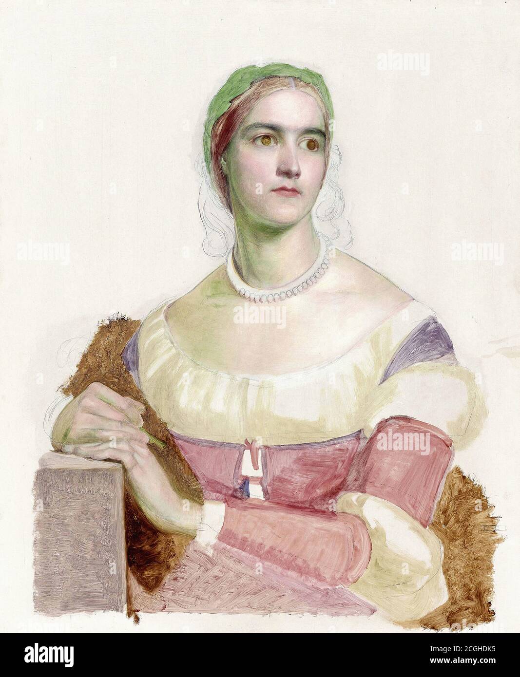 Sandys Anthony Frederick - Portrait of Emily Winter Rose (Unfinished ...