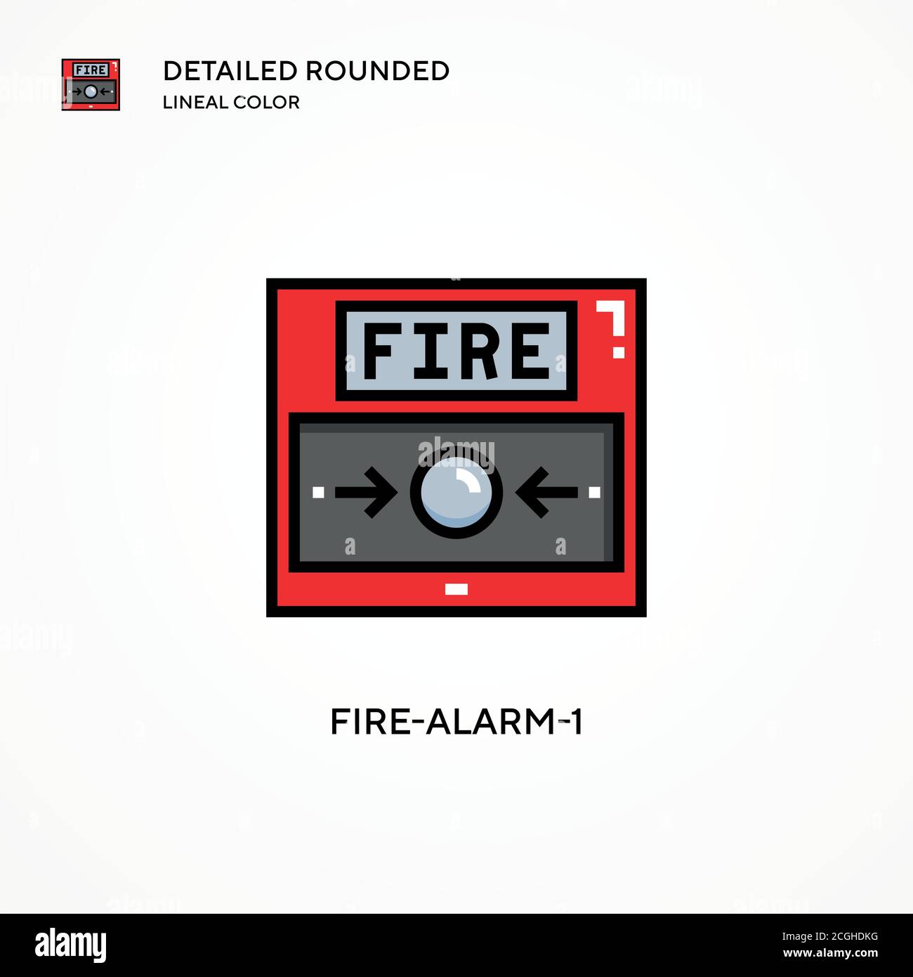 Fire-alarm-1 vector icon. Modern vector illustration concepts. Easy to ...