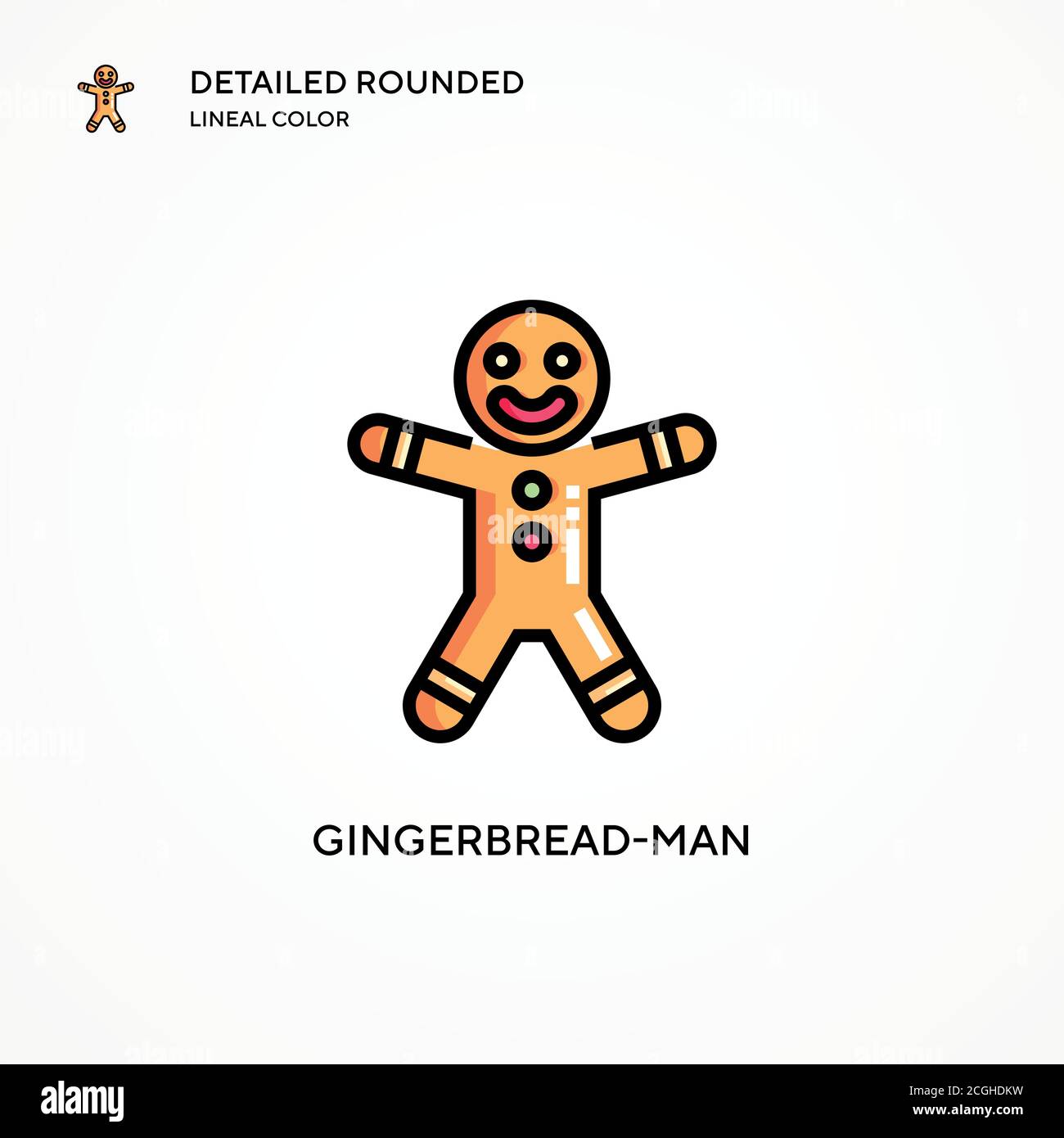 Gingerbread-man vector icon. Modern vector illustration concepts. Easy ...