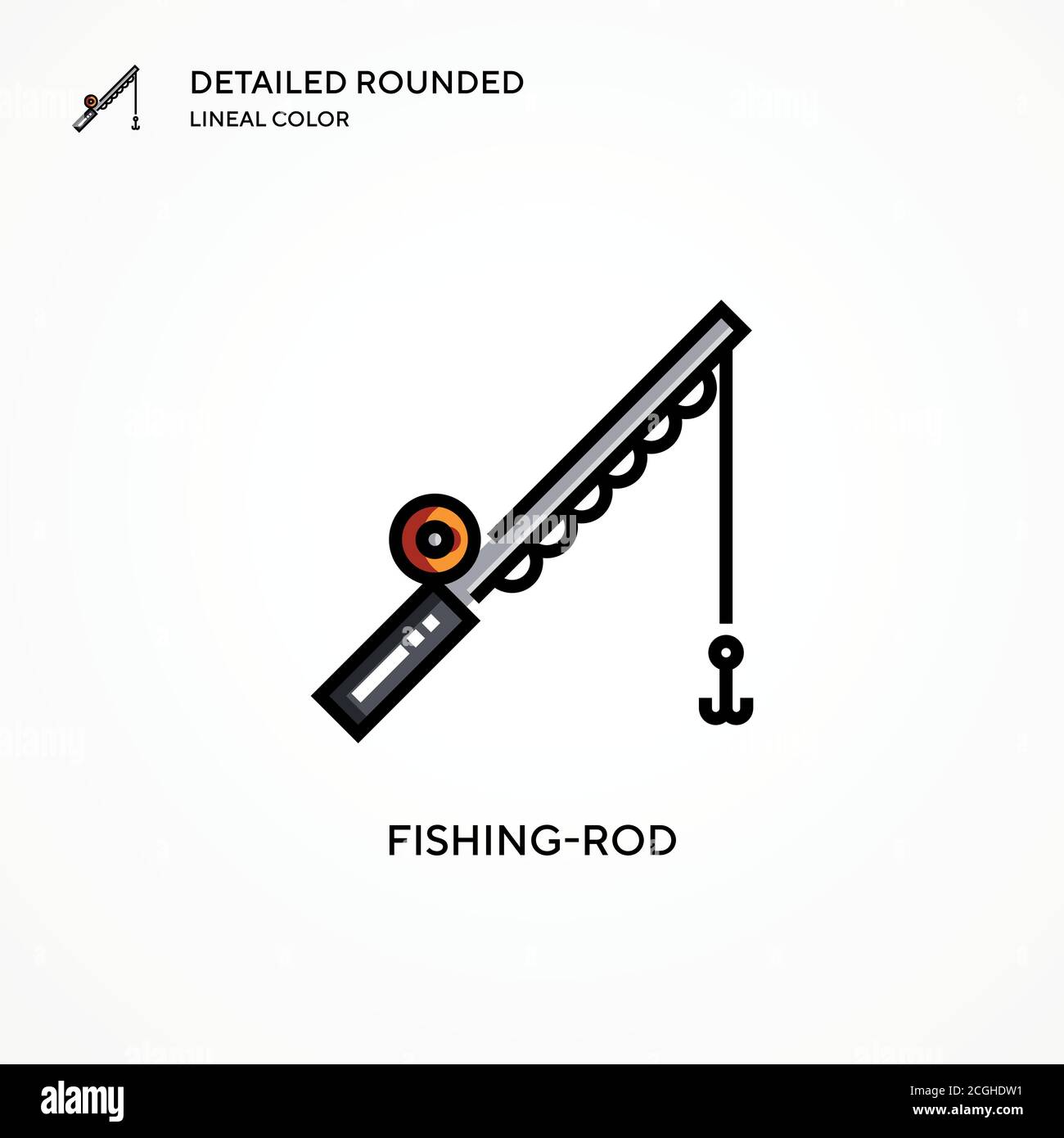 Fishing-rod vector icon. Modern vector illustration concepts. Easy to ...