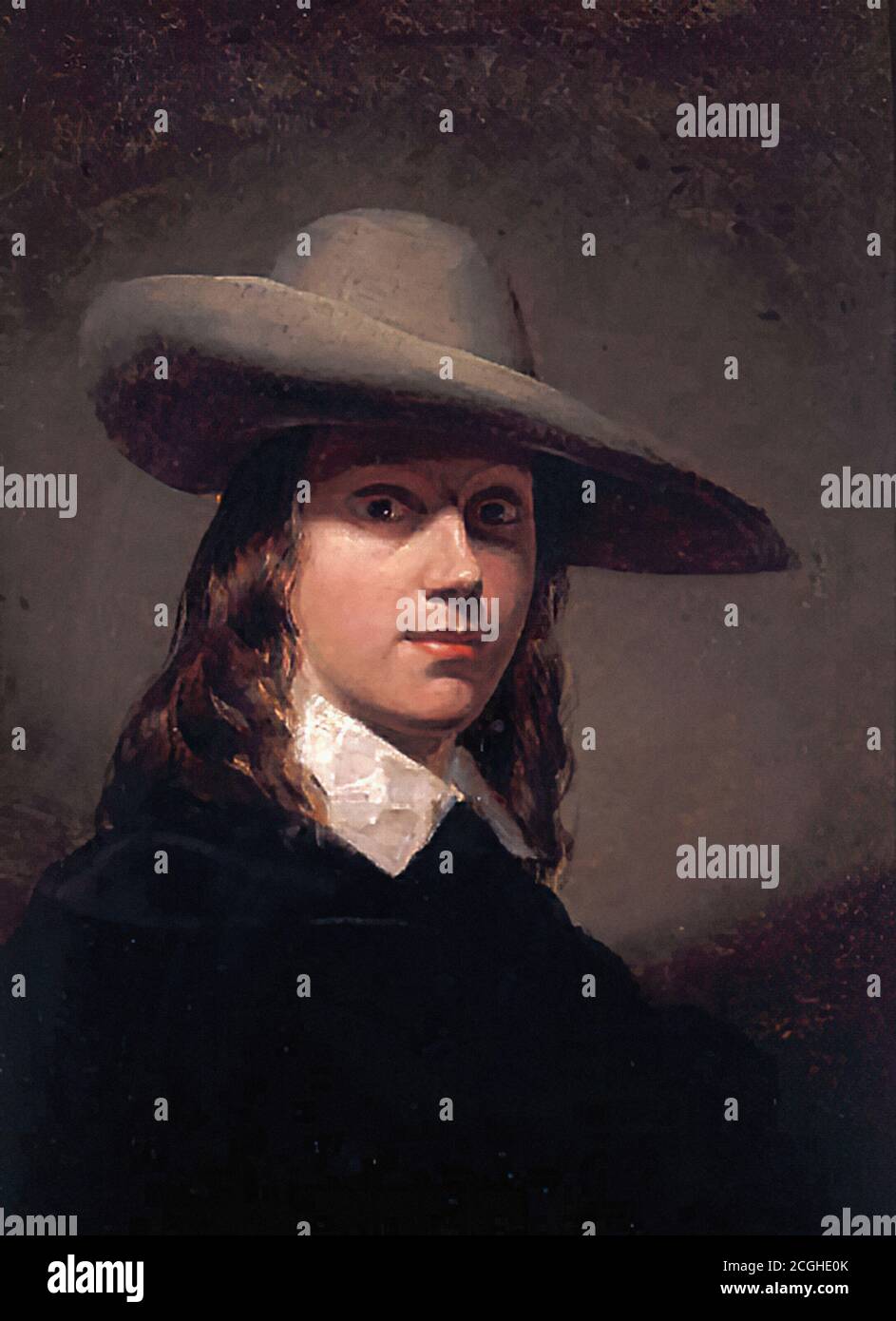 Sandys Anthony Frederick - Self Portrait in a Broad-Brimmed Hat ...