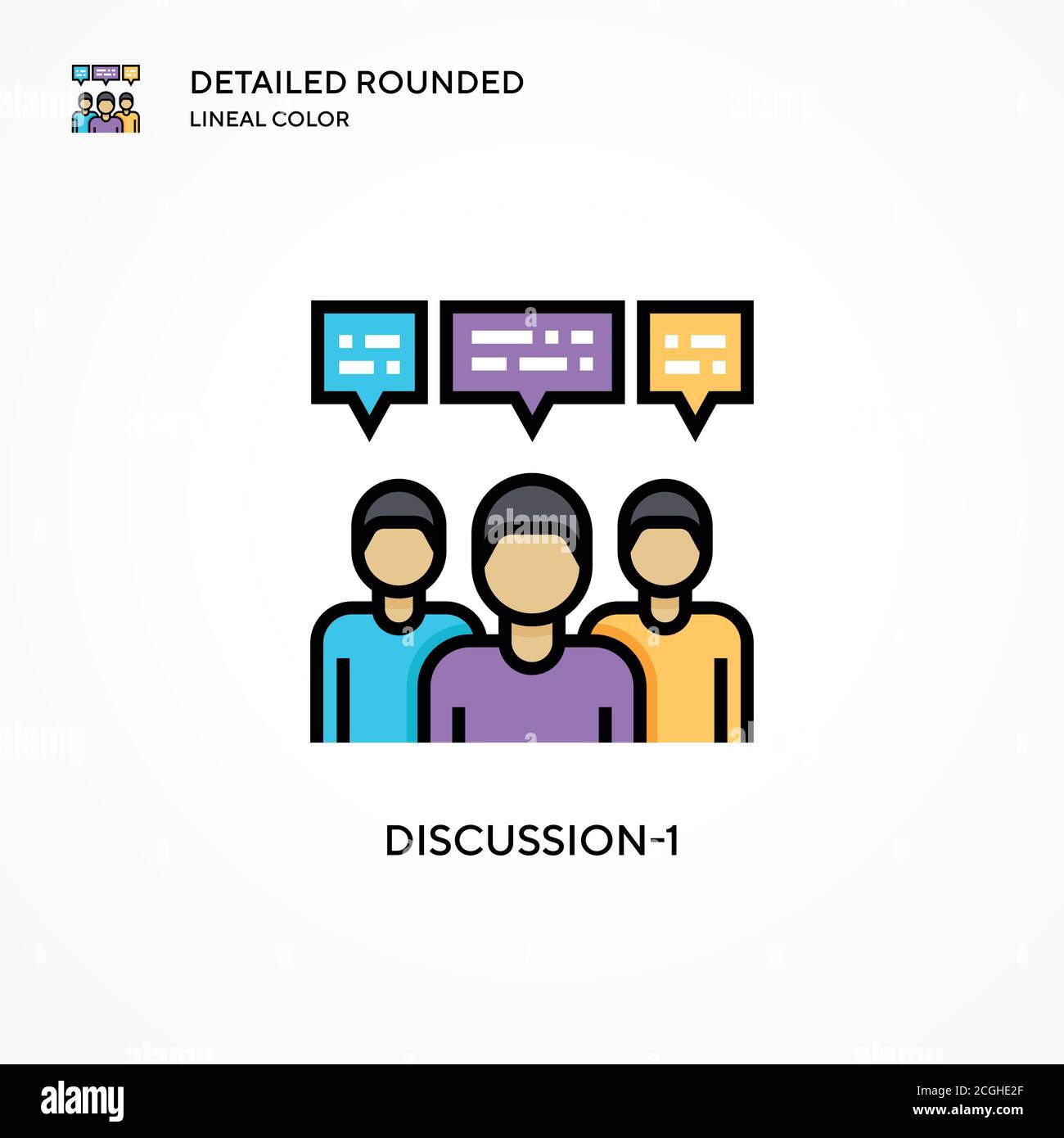 Discussion-1 vector icon. Modern vector illustration concepts. Easy to ...