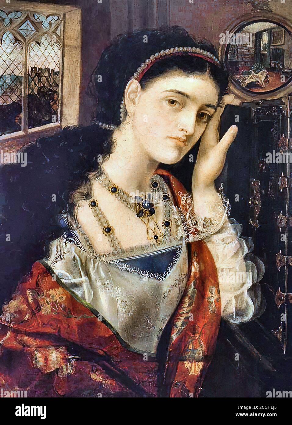 Sandys Emma - Viola - British School - 19th Century Stock Photo - Alamy