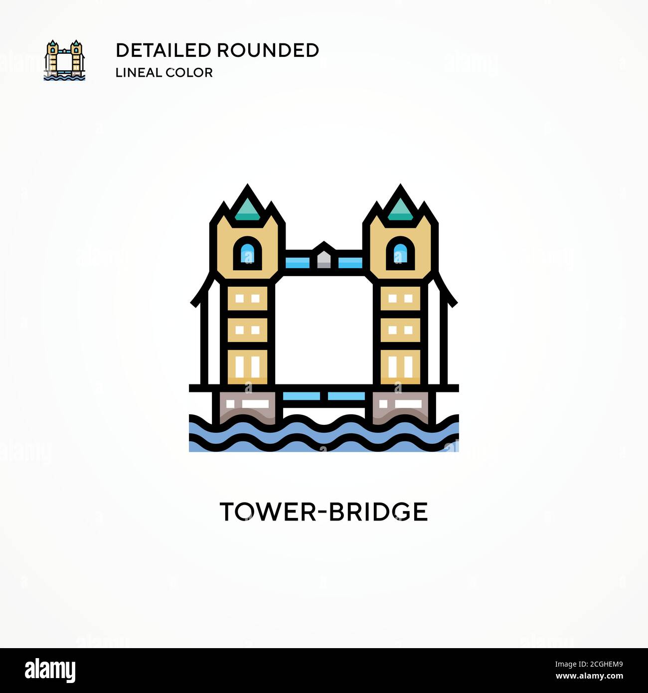 Tower Bridge Logo City Of London Skyline And River Thames Cut Out