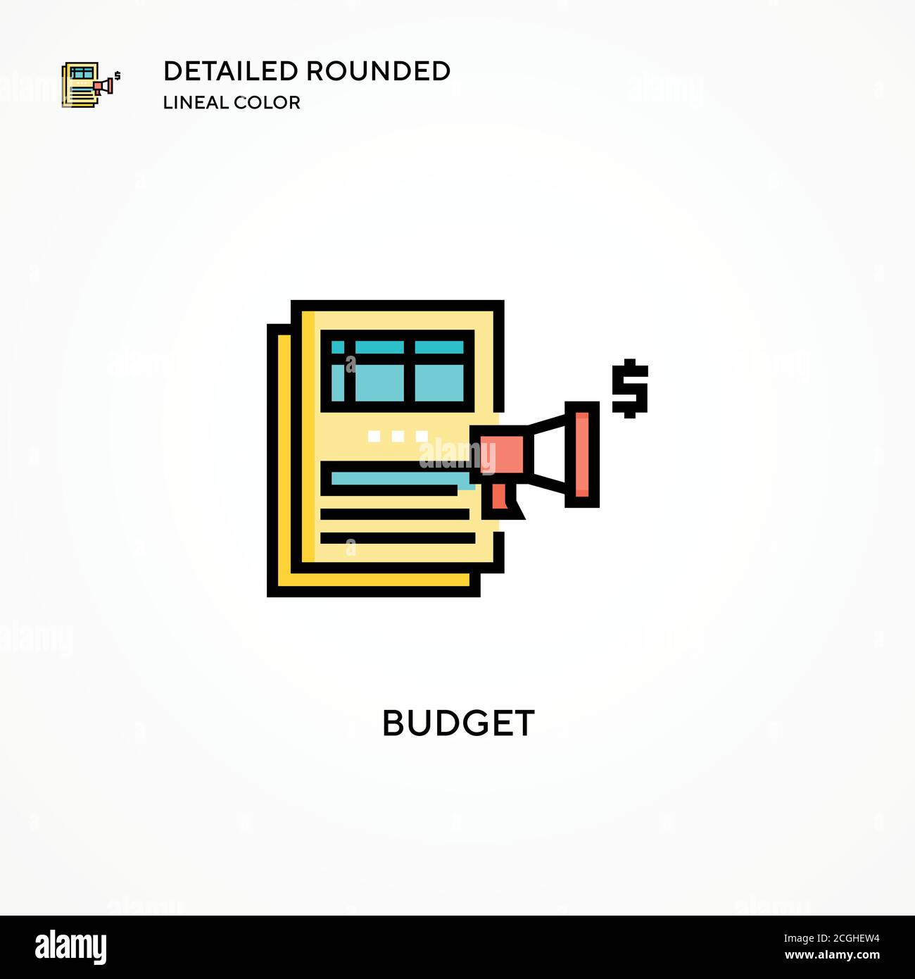 Budget vector icon. Modern vector illustration concepts. Easy to edit ...