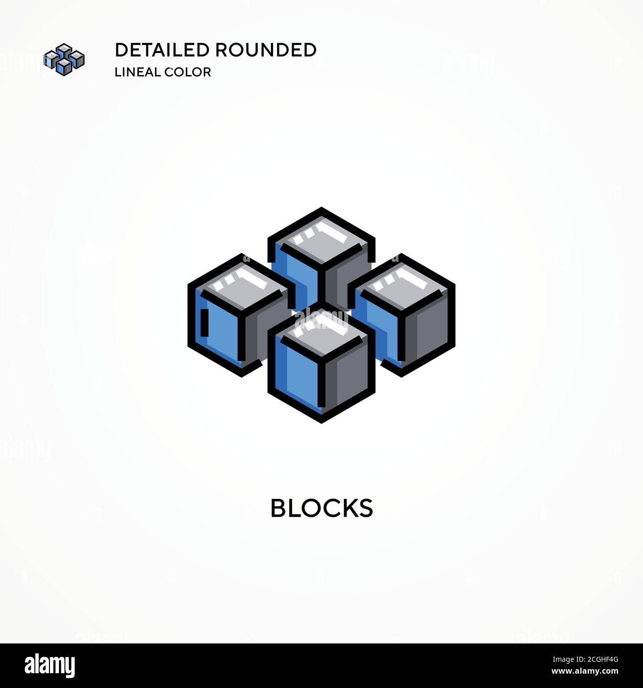 Blocks vector icon. Modern vector illustration concepts. Easy to edit ...