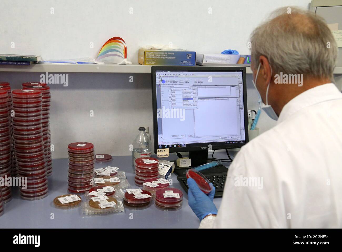 Modena, Italy. 11th Sep, 2020. Modena. Microbiology Laboratory at the ...