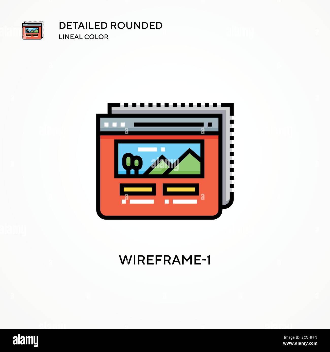 Wireframe-1 vector icon. Modern vector illustration concepts. Easy to ...