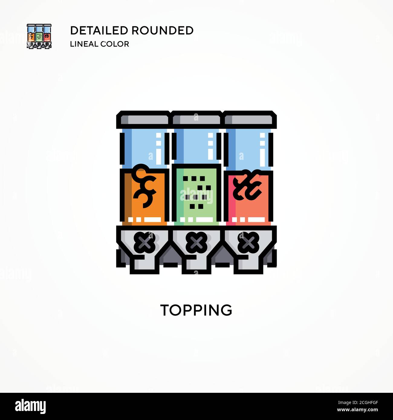 Topping vector icon. Modern vector illustration concepts. Easy to edit ...