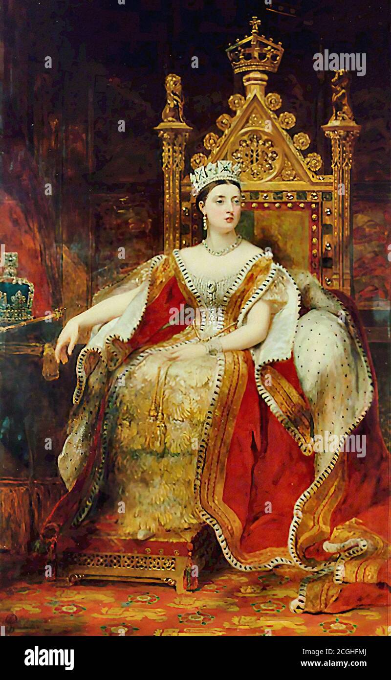 Sant James - Queen Victoria - British School - 19th Century Stock Photo ...
