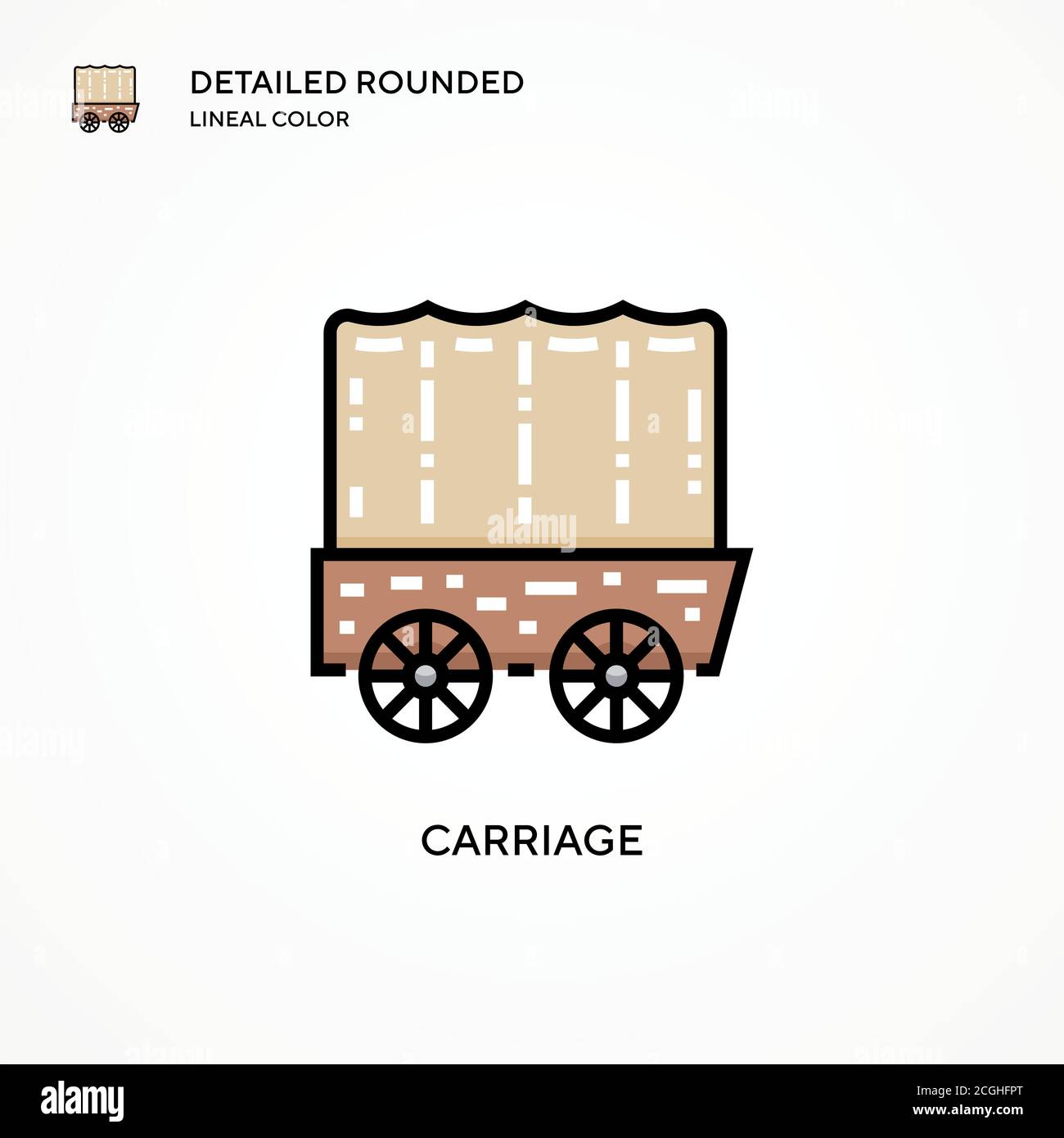 Carriage vector icon. Modern vector illustration concepts. Easy to edit ...
