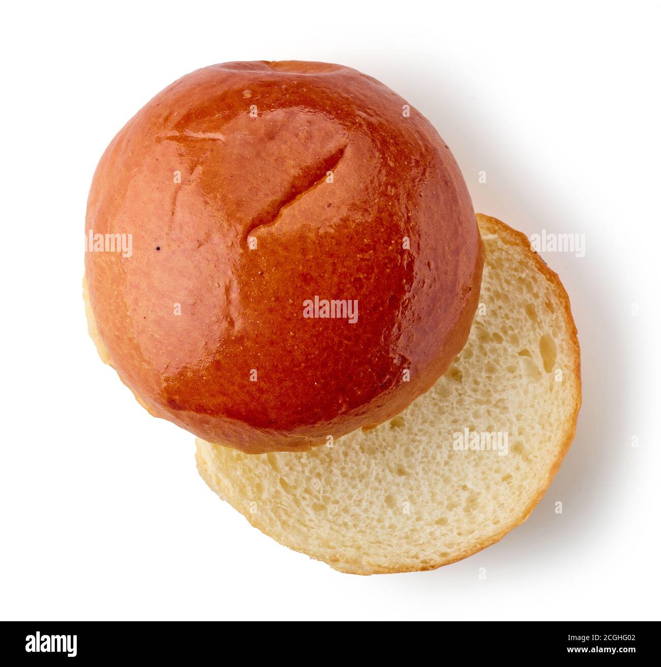 Hamburger bun top view Cut Out Stock Images & Pictures - Alamy
