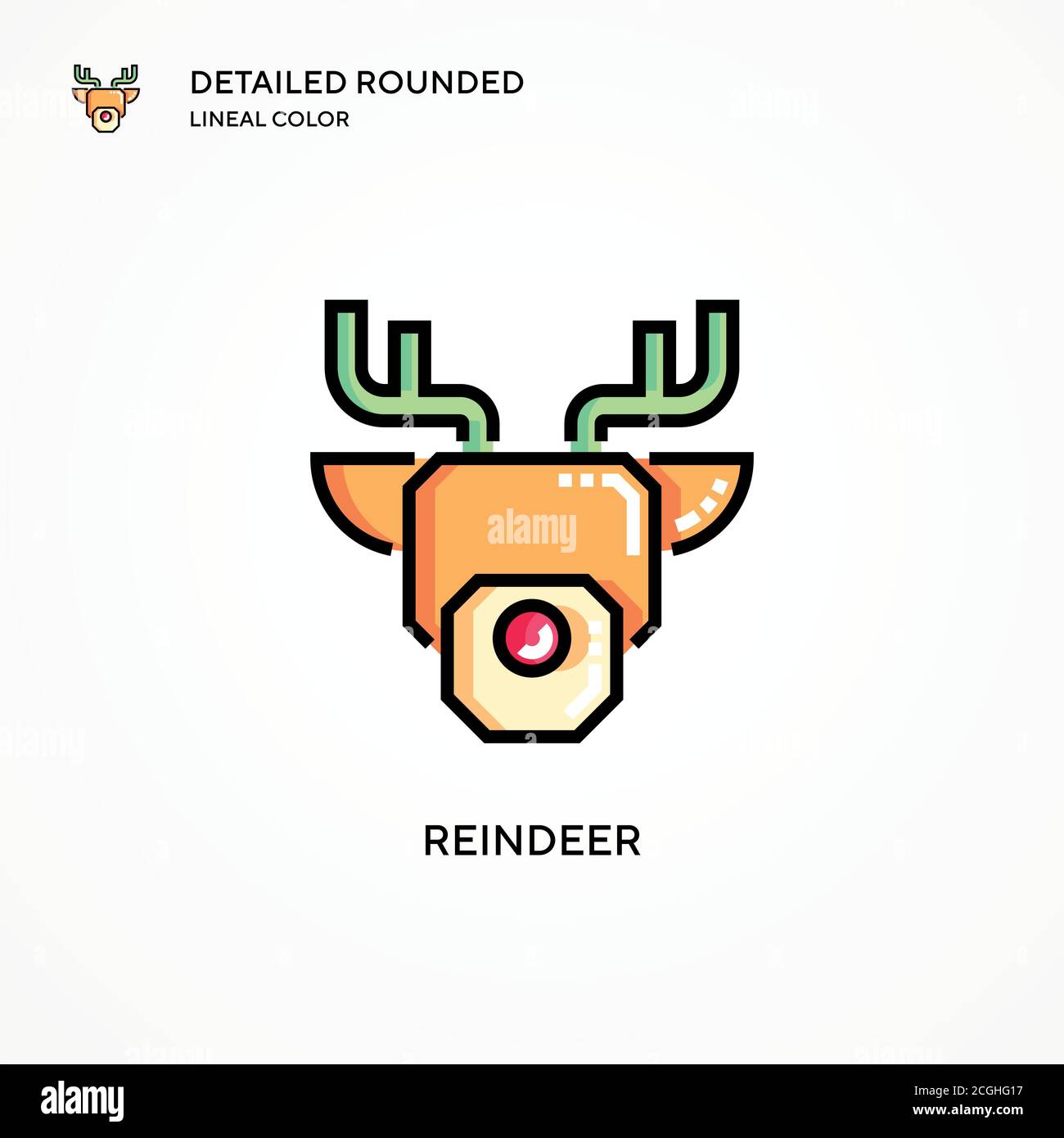 Reindeer vector icon. Modern vector illustration concepts. Easy to edit ...