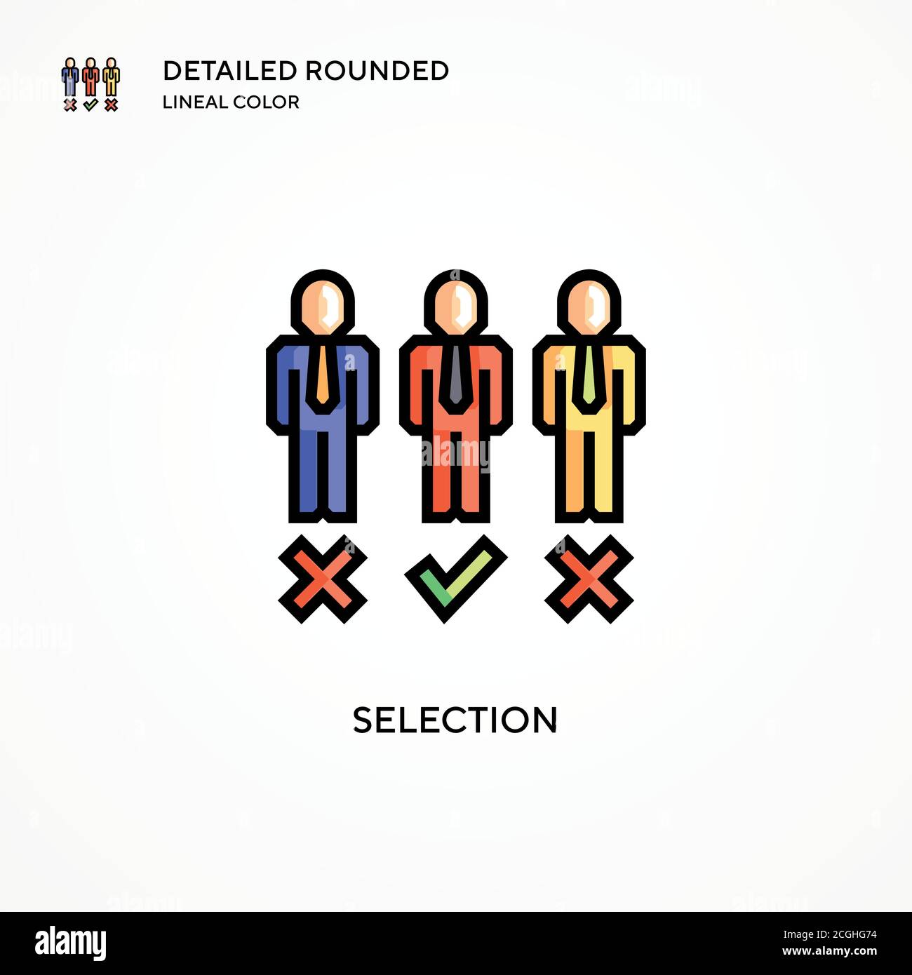 Selection vector icon. Modern vector illustration concepts. Easy to ...