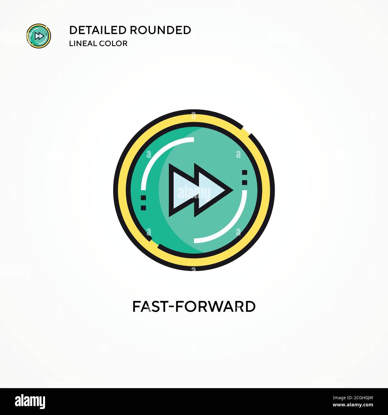 Fast-forward vector icon. Modern vector illustration concepts. Easy to ...