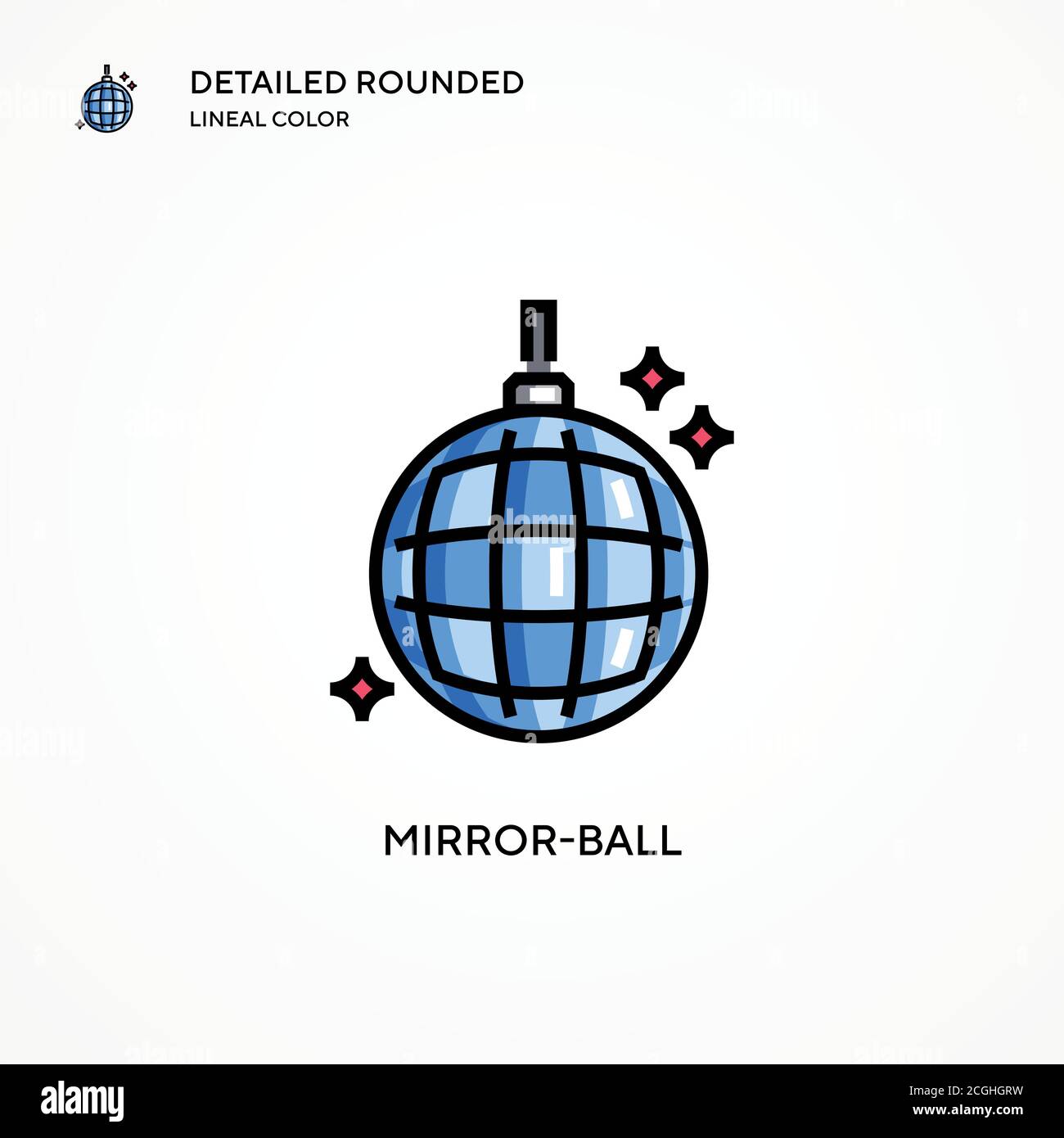Mirror-ball vector icon. Modern vector illustration concepts. Easy to ...