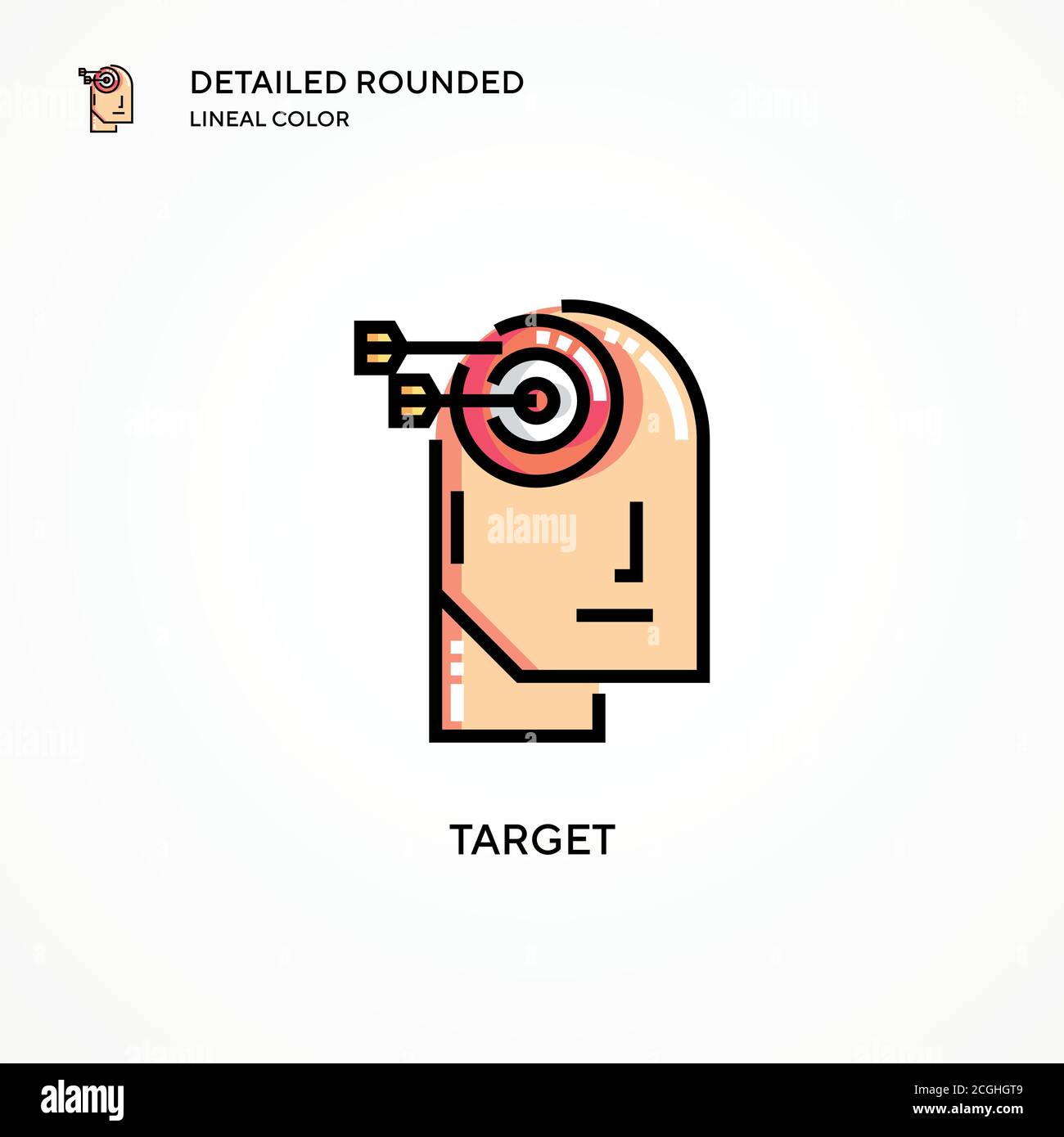 Target vector icon. Modern vector illustration concepts. Easy to edit ...