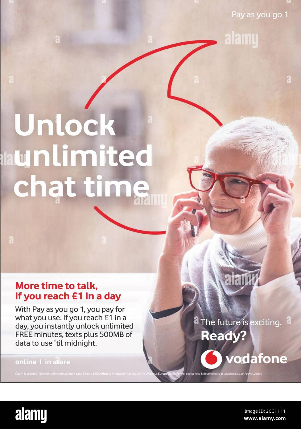 2010s UK Vodafone Magazine Advert Stock Photo - Alamy