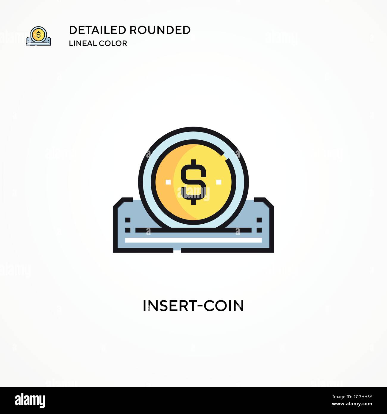 Insert-coin vector icon. Modern vector illustration concepts. Easy to ...