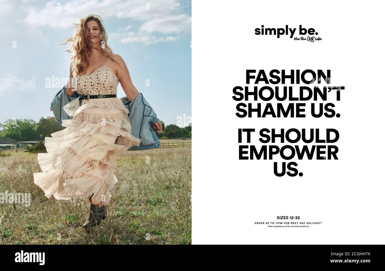 2010s UK Simply Be Magazine Advert Stock Photo - Alamy