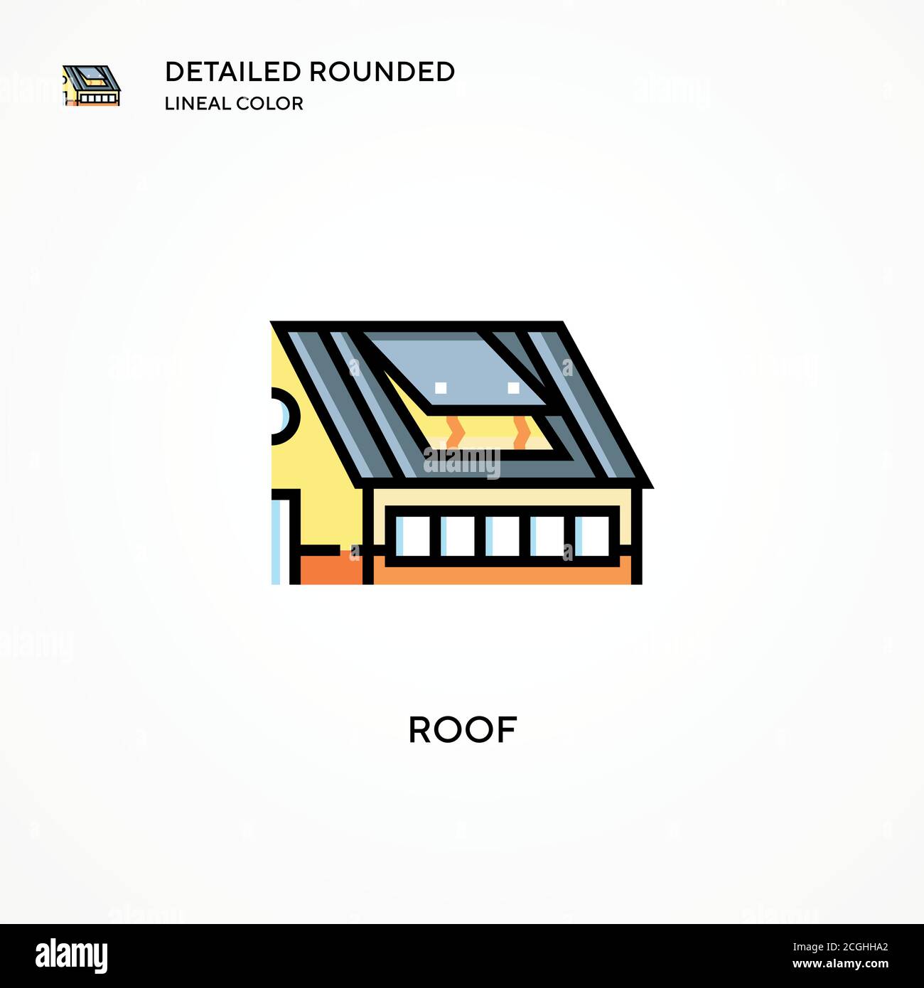 Roof vector icon. Modern vector illustration concepts. Easy to edit and ...