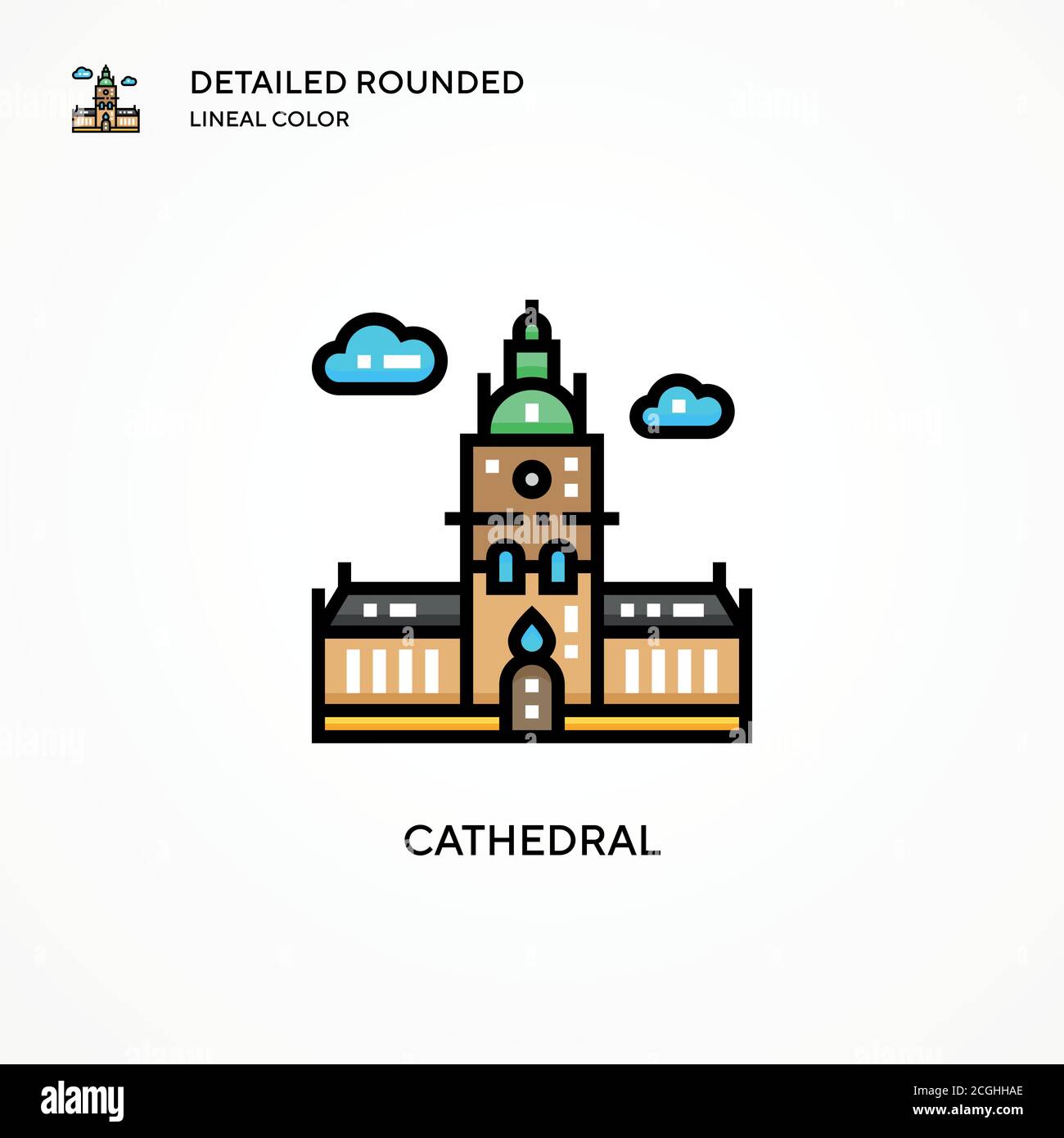 Cathedral vector icon. Modern vector illustration concepts. Easy to ...