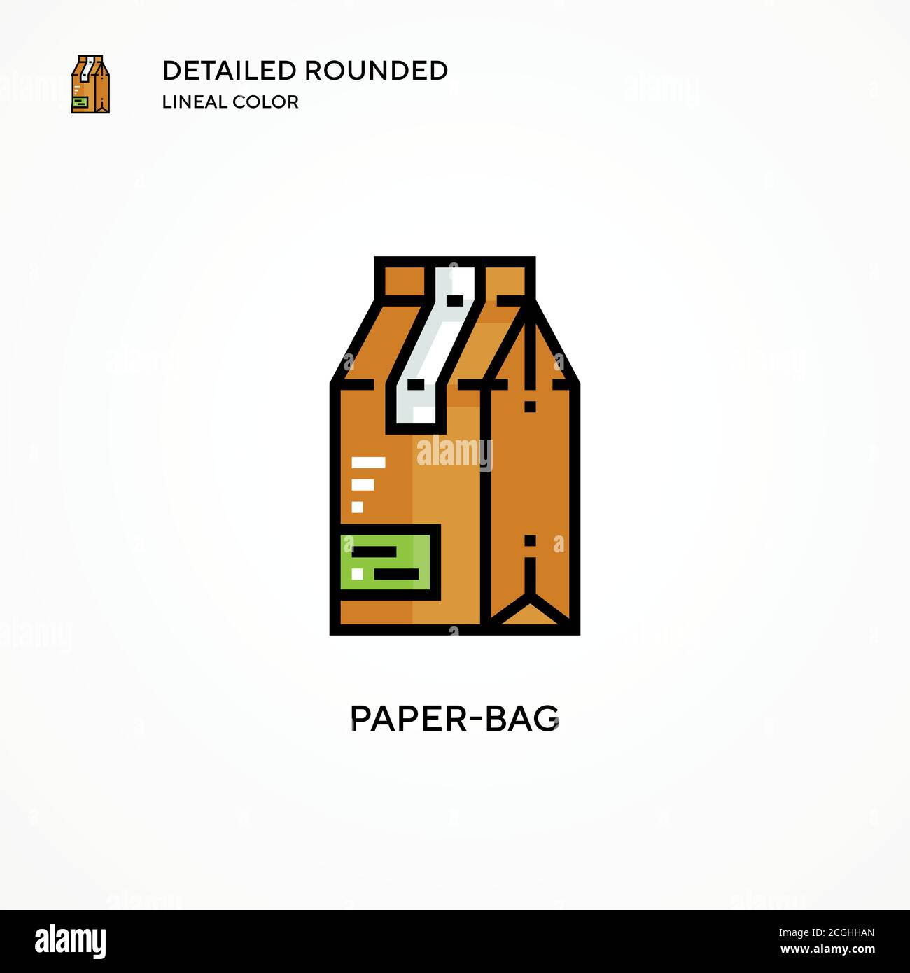 Paper-bag vector icon. Modern vector illustration concepts. Easy to ...