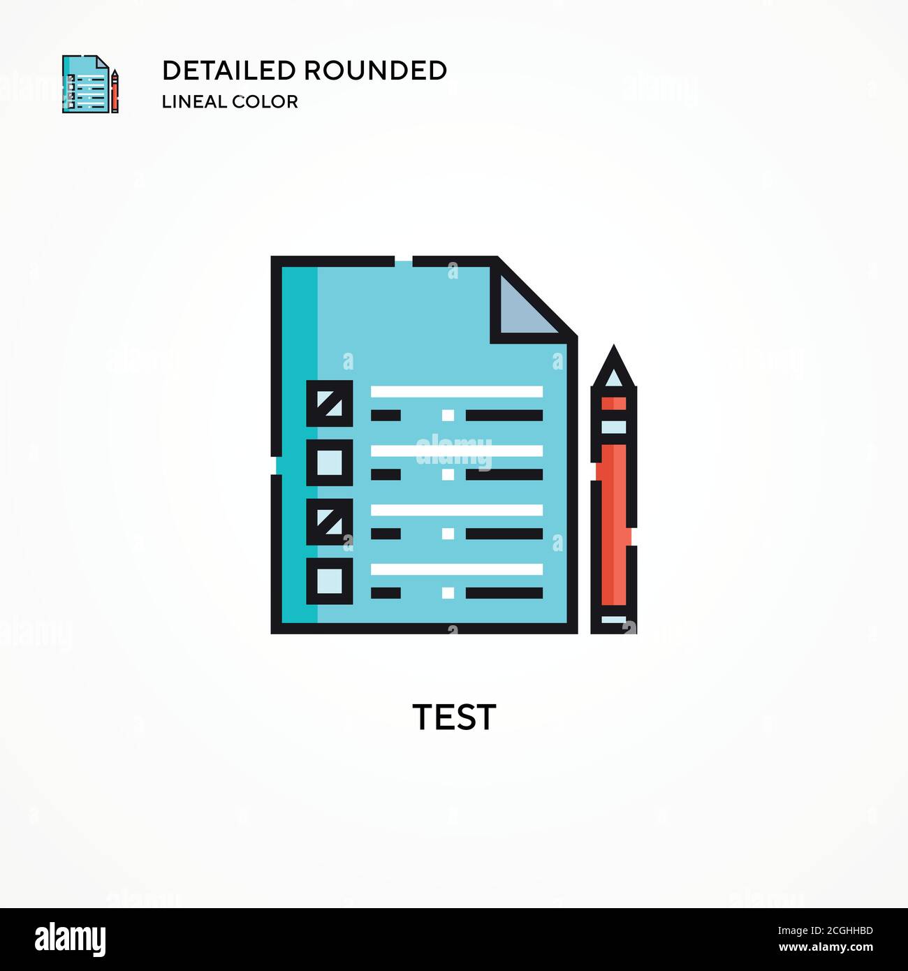 Test vector icon. Modern vector illustration concepts. Easy to edit and ...