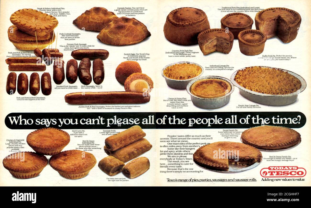 1980s UK Tesco Magazine Advert Stock Photo - Alamy