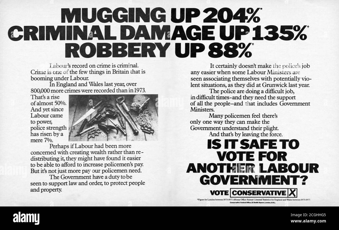 1970s UK The Conservative Party Magazine Advert Stock Photo - Alamy