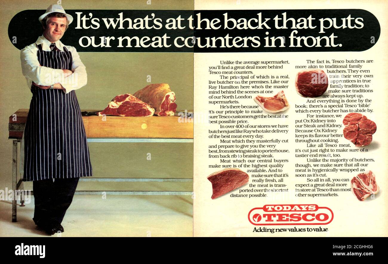 1980s UK Tesco Magazine Advert Stock Photo - Alamy