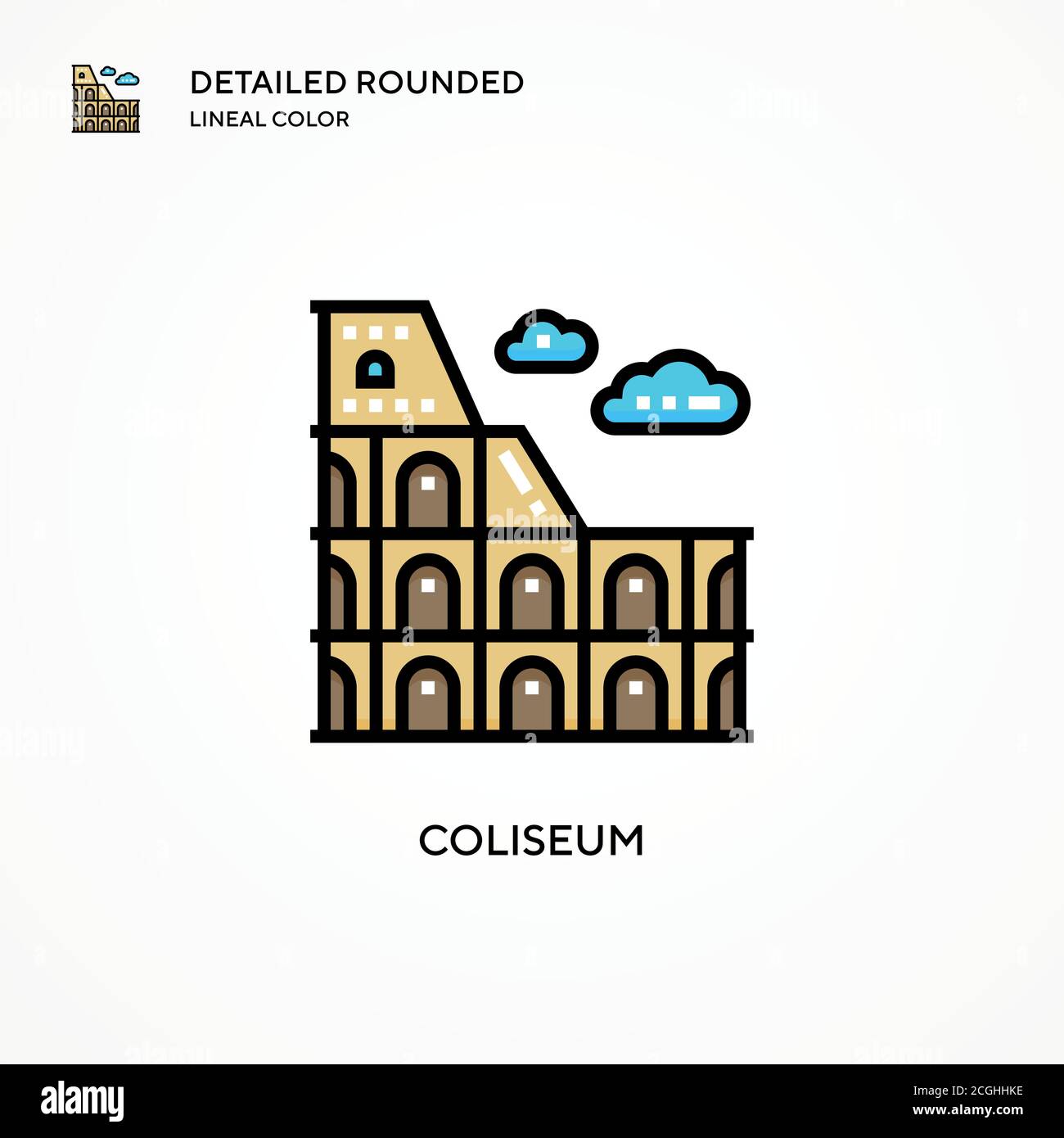 Coliseum vector icon. Modern vector illustration concepts. Easy to edit ...
