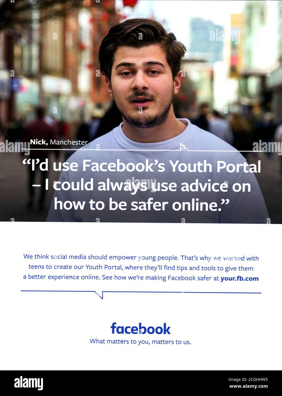 2010s UK Facebook Magazine Advert Stock Photo - Alamy