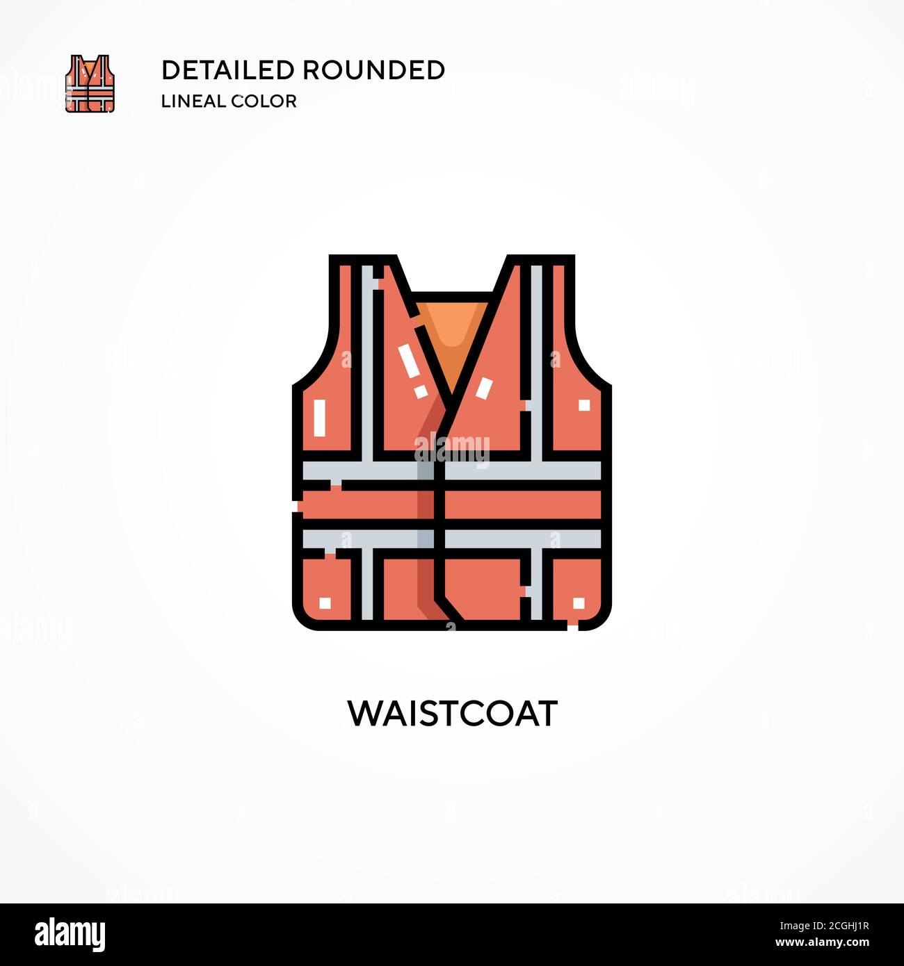 Men classic vest icon cartoon hi-res stock photography and images - Alamy