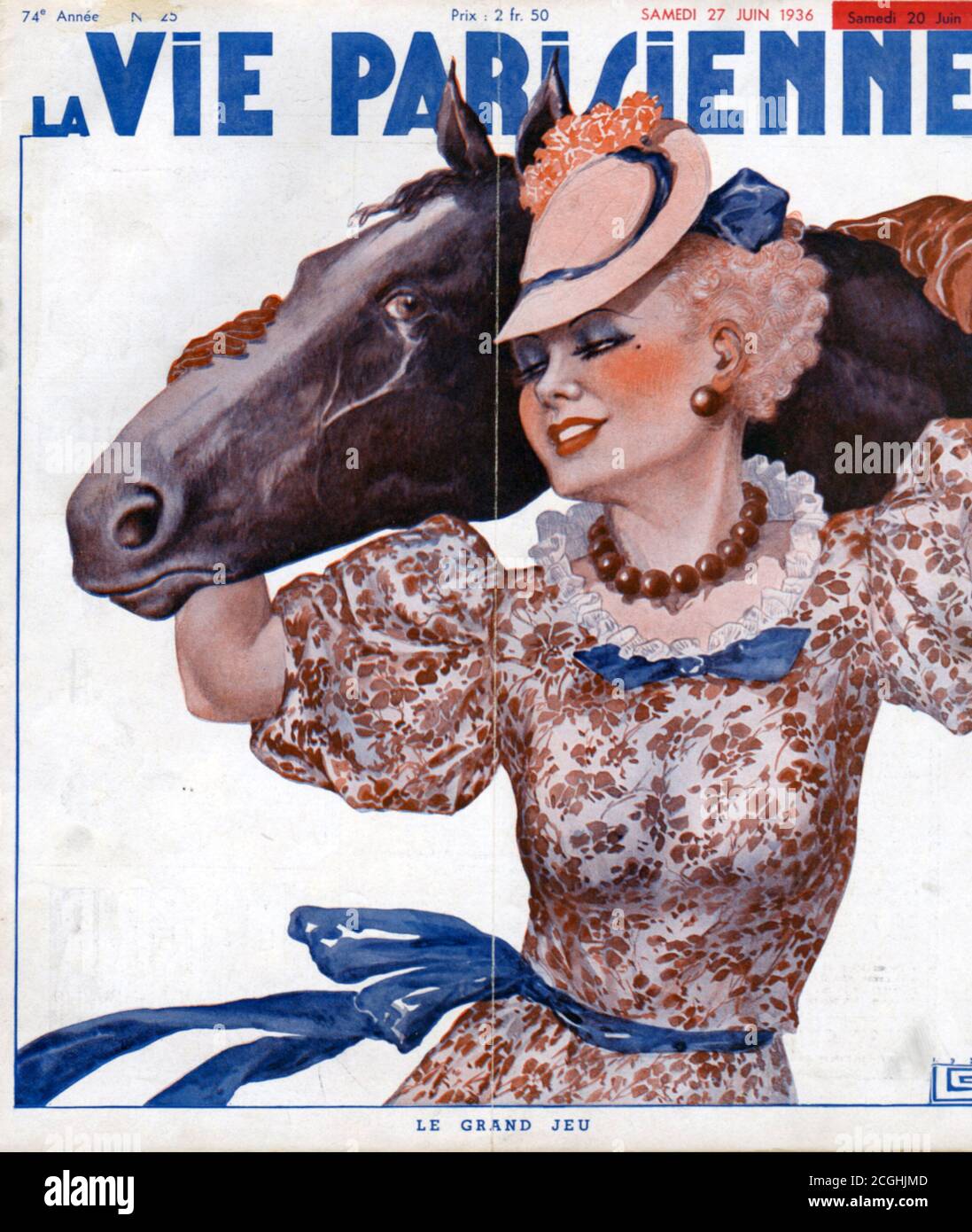 1920s France La Vie Parisienne Magazine Cover Stock Photo - Alamy